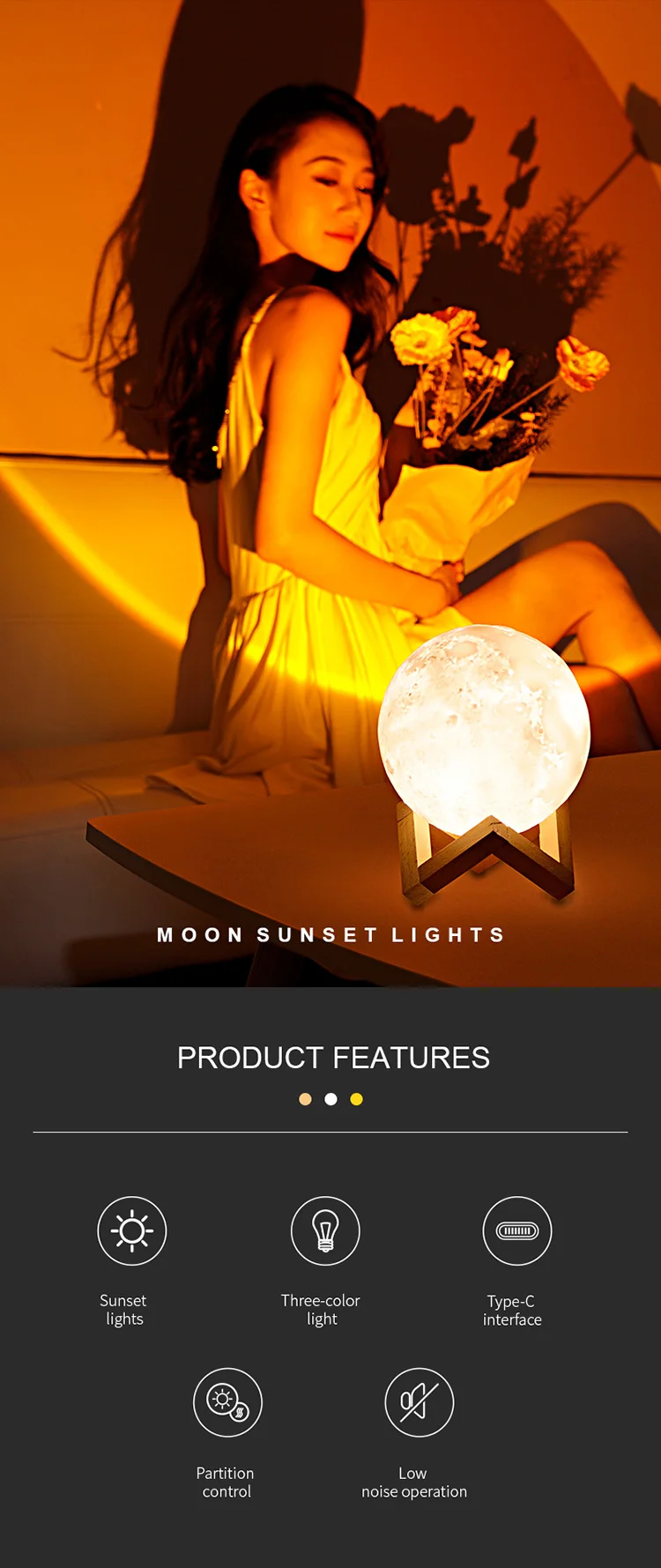 Imycoo Best Seller Rechargeable Table 3d Moon Led Night Light For Home ...