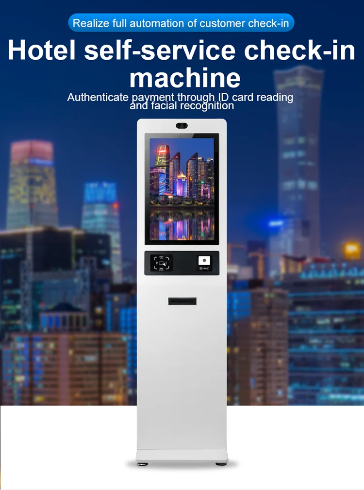 Interactive Touch Screen Self-service Kiosk Terminal With Barcode ...