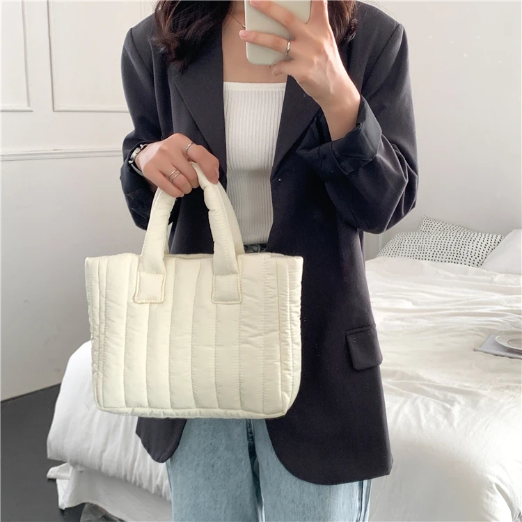 Custom Luxury Stripe Wadding Designer Tote Bag Fashion Handbags