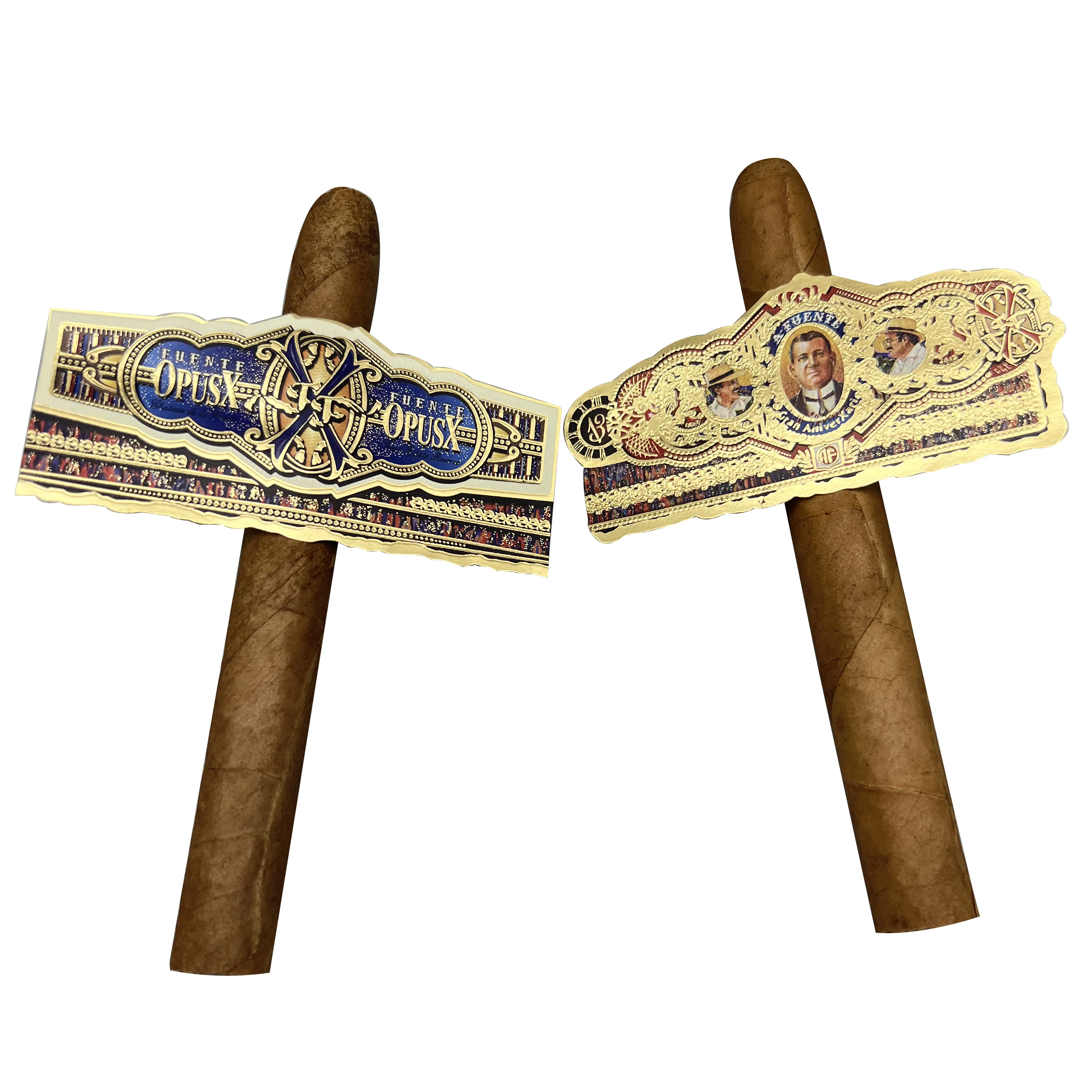 Adhesive Custom Printing Private Logo Vinyl Gold Foil Cigar Band ...