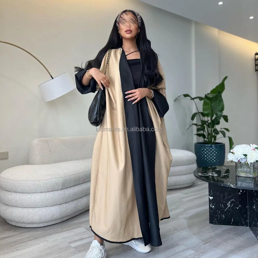 Abaya Manufacturer Islamic Custom Double Sided Abaya Modest Muslim Open Two Tone Abaya| Alibaba.com