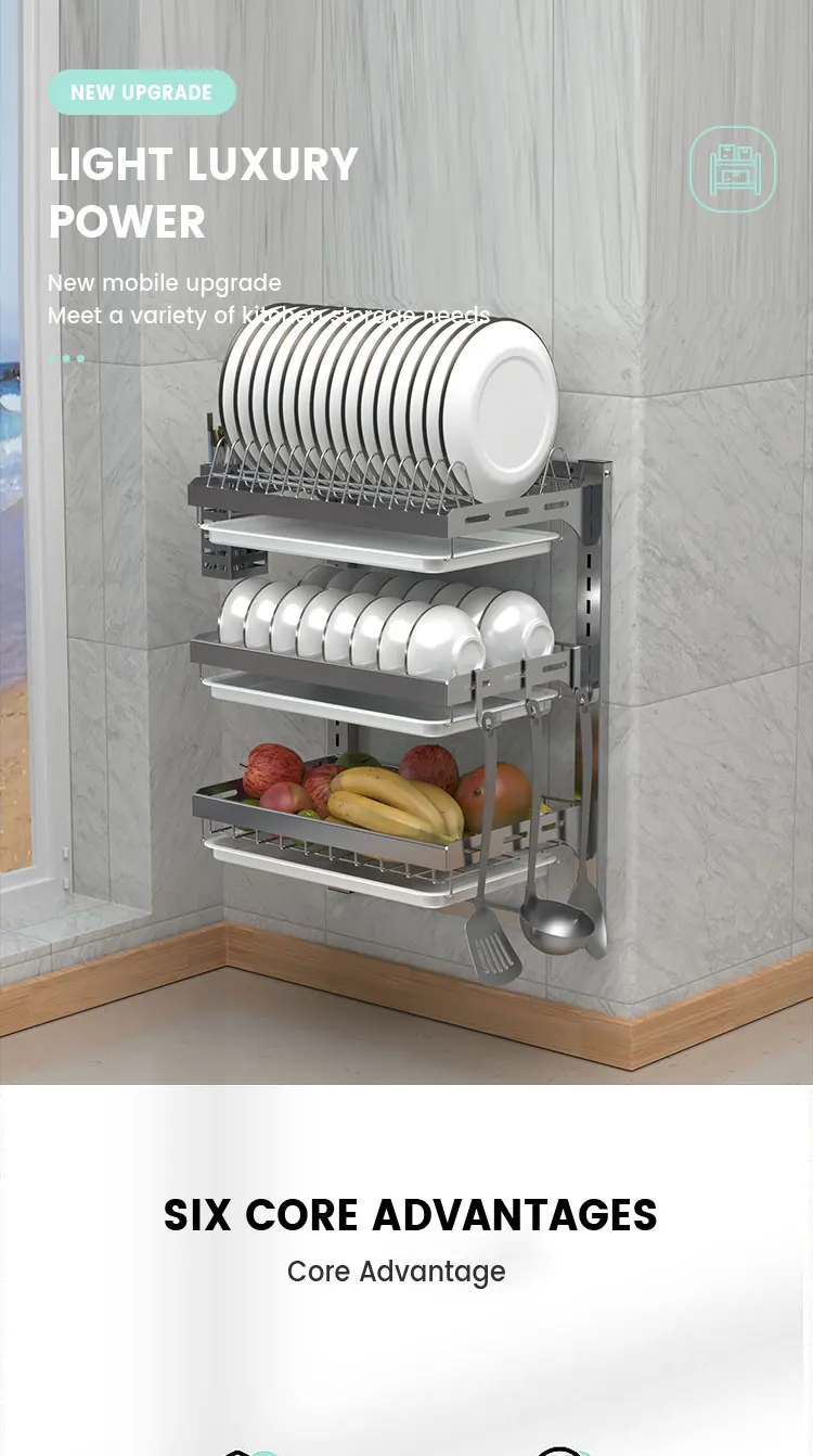 Factory Price Bowl Wall Mounted Kitchen Sink Bowl Rack Above Sink ...