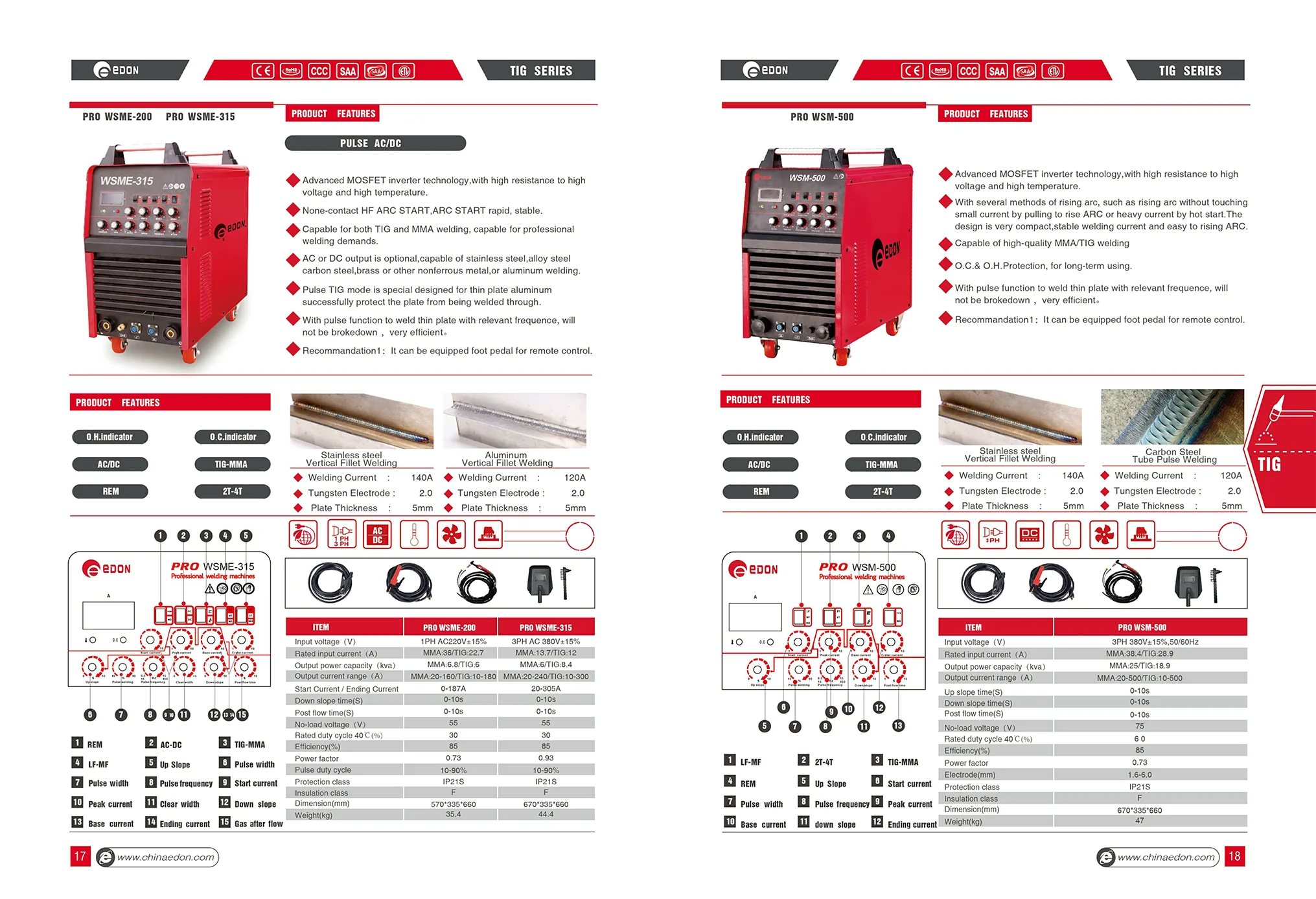 EDON Welding Machine Catalogue - MMA, MIG, TIG, Plasma Cutter