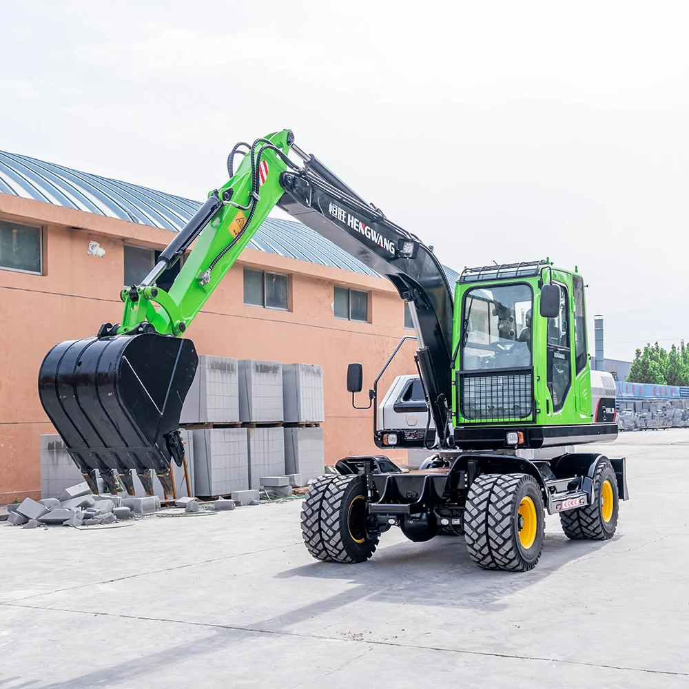 Cheap Wheeled Mobile Excavator / Multifunctional Wheel Excavator Wheel ...