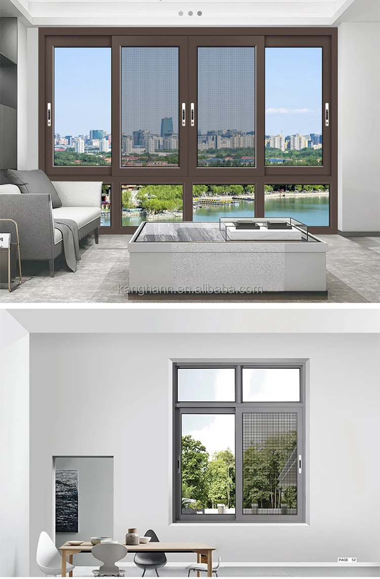 Simple Design Aluminum Sliding Window Simple Design Powder Coated ...