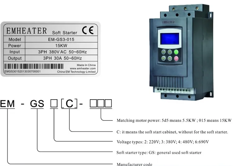 22KW Motor Starter Soft Starter for 3 Phase Applications