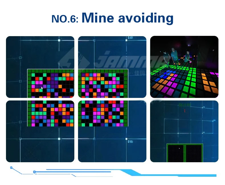 Super Grid Jumping Amusement Park Activate Games Led Floor Interactive ...