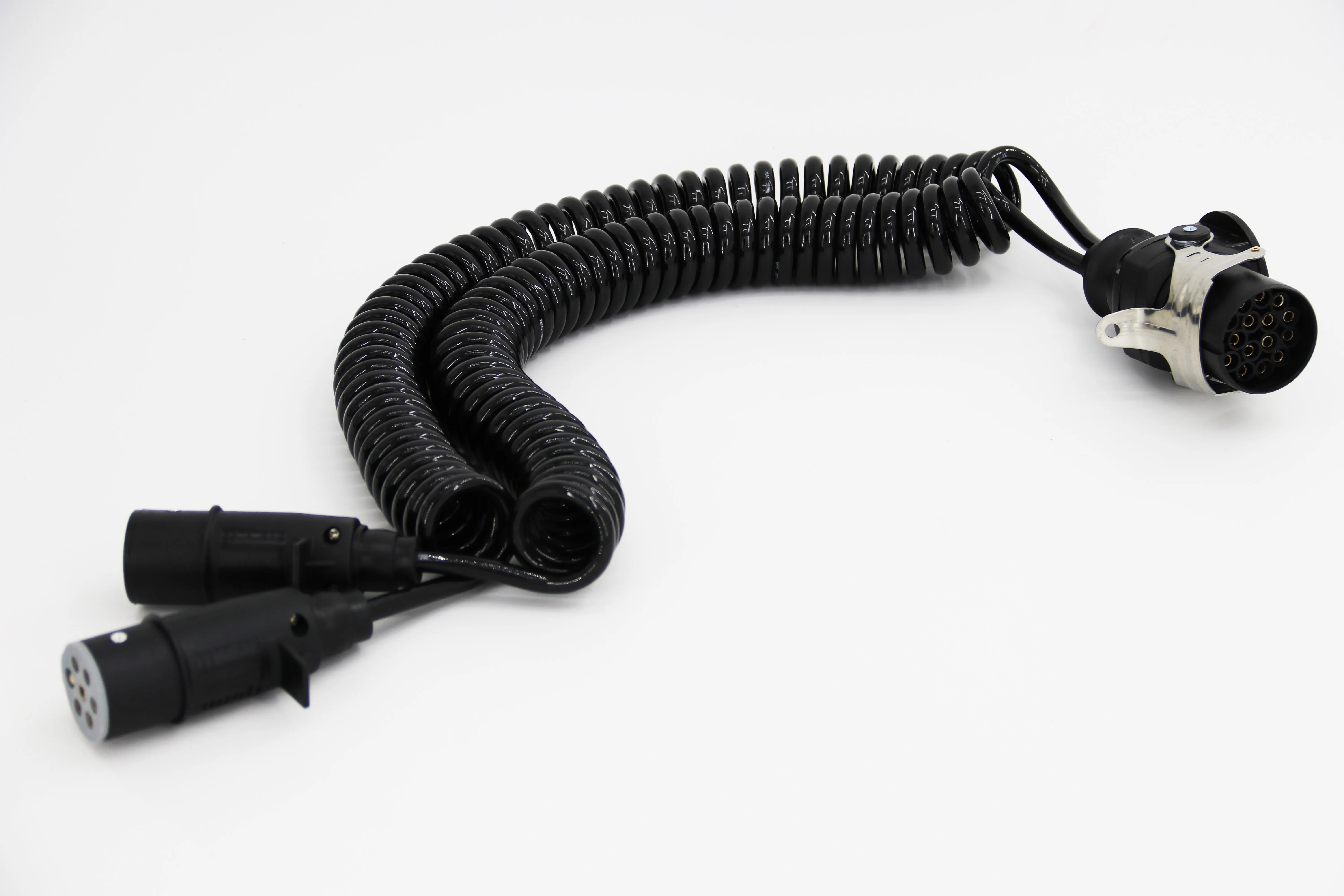 Truck Trailer Wire - 7-Core Electrical Cable with Spring Guard