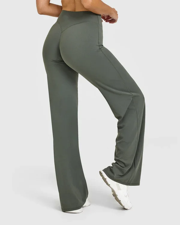 SHINBENE V Hip Line Pants Customize Women Straight Leg Full Length Yoga ...