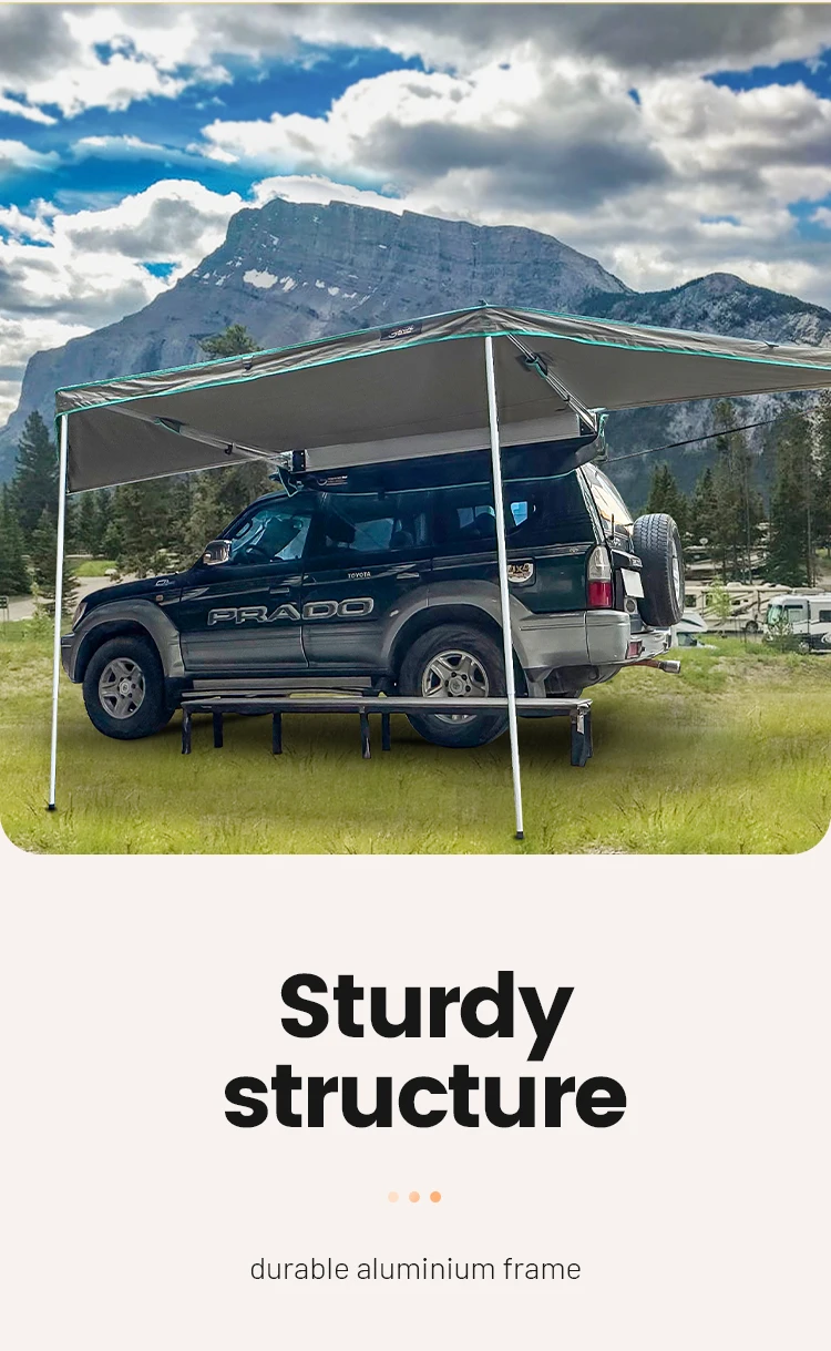 Small Pull Out Aluminum Shower Rooftop Fan Shape Retractable Discovery 4 Shade Awning 180 Foshan ...