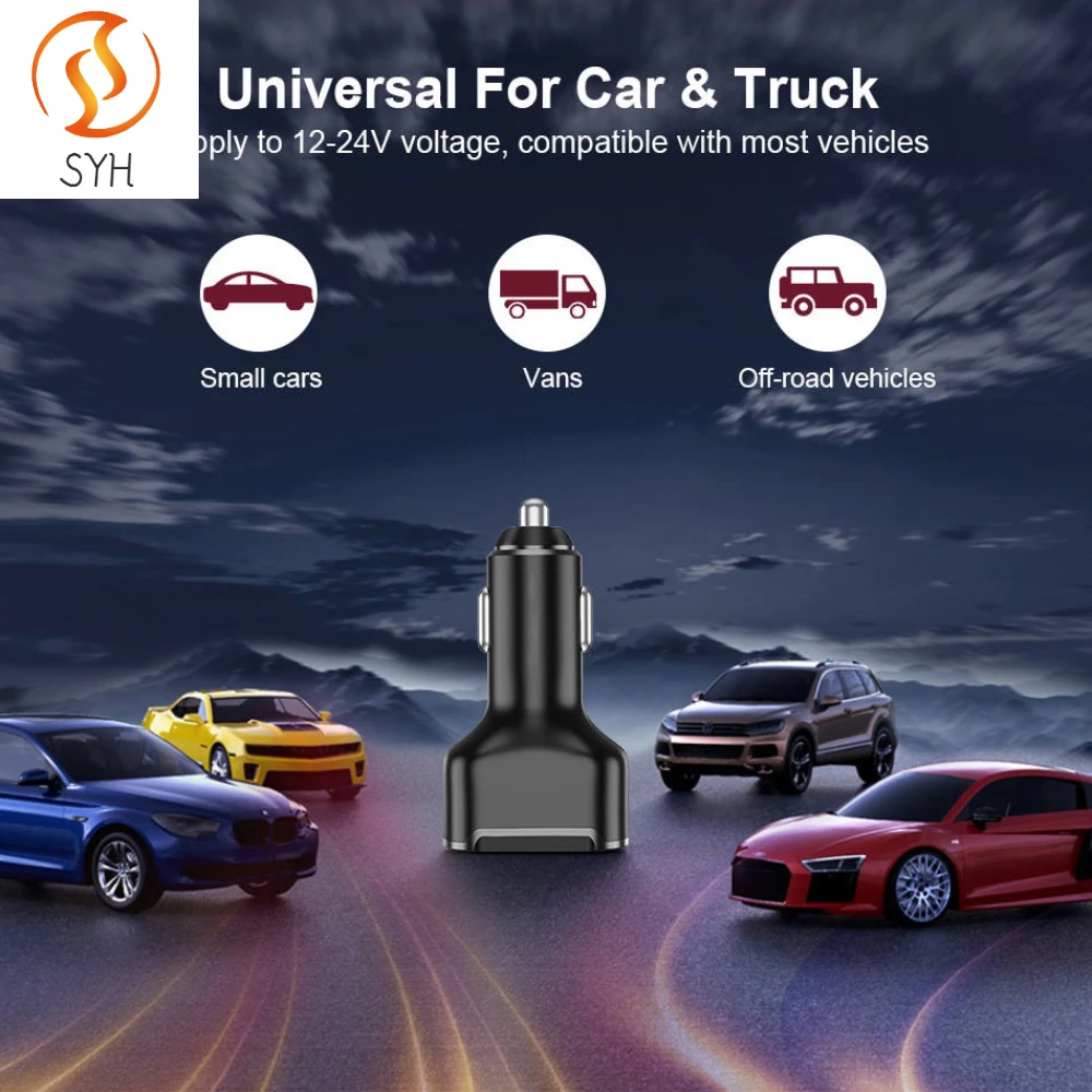 SYH Universal 30W 3 Ports PD+2.4A Dual USB Fast Charging Car Charger ...