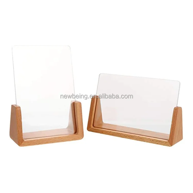 Wooden Photo Frames U-Shape Picture Frame Photo Stand Transparent ...