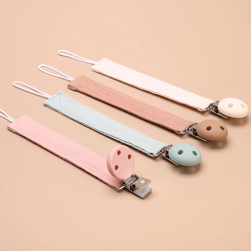 Custom Pacifier Packaging Soft Fabric Baby Pacifier Strap Chain Cotton ...