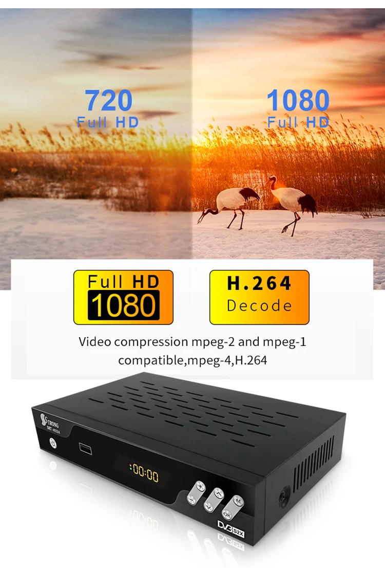 Sstrong 4922A Digital Receiver - Multi-Language Satellite Decoder