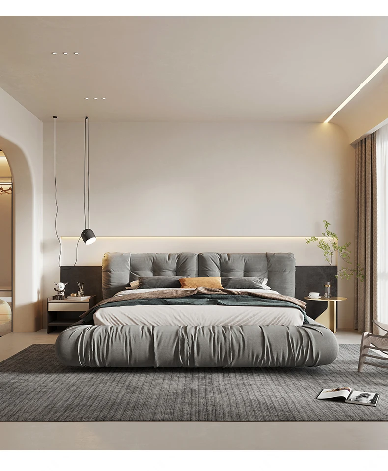 Italian Milano Bed Design Foshan Furniture Wholesale Price Upholstered ...