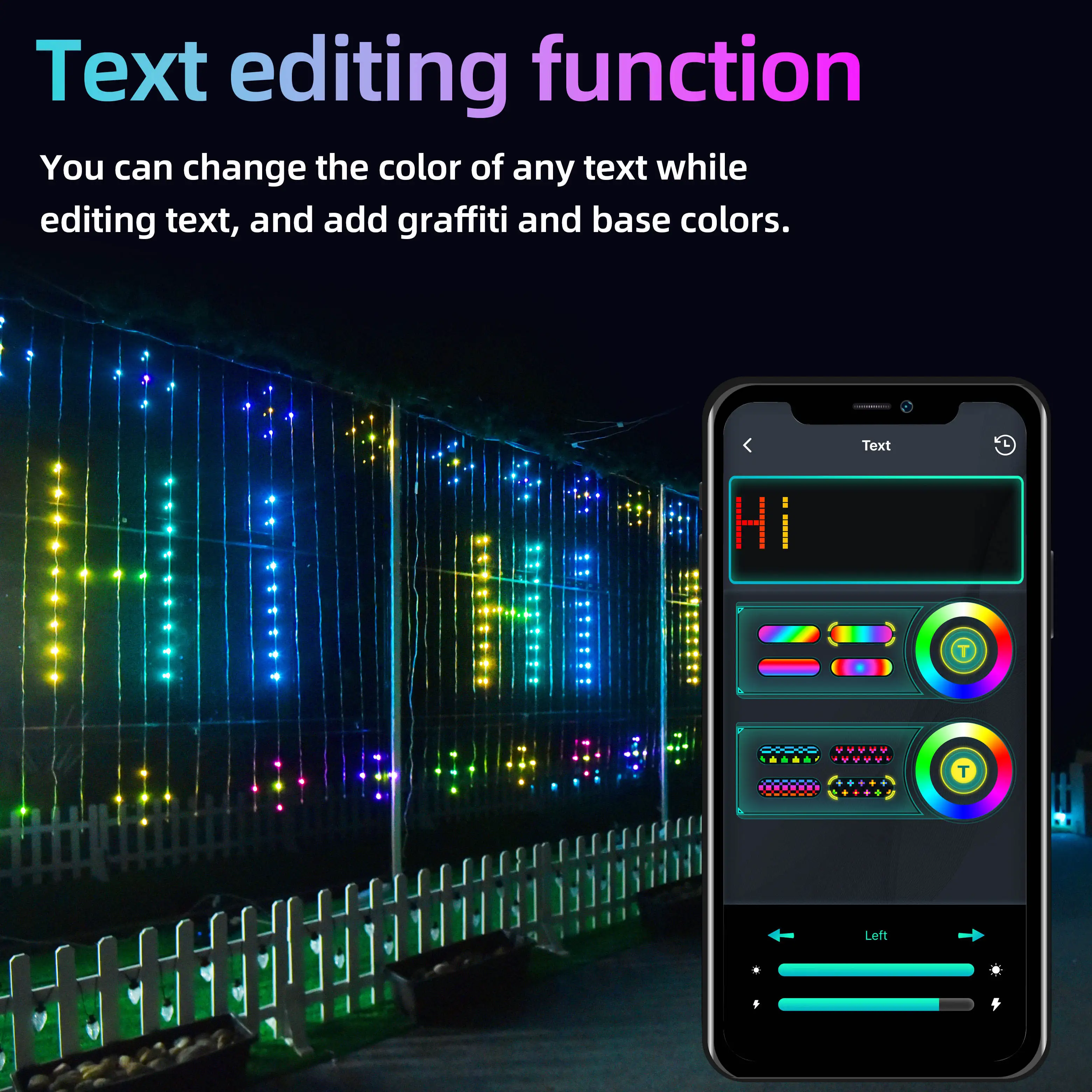 App Controlled Diy Christmas Lamp Smart Curtain Fairy Lights Led Rgb ...