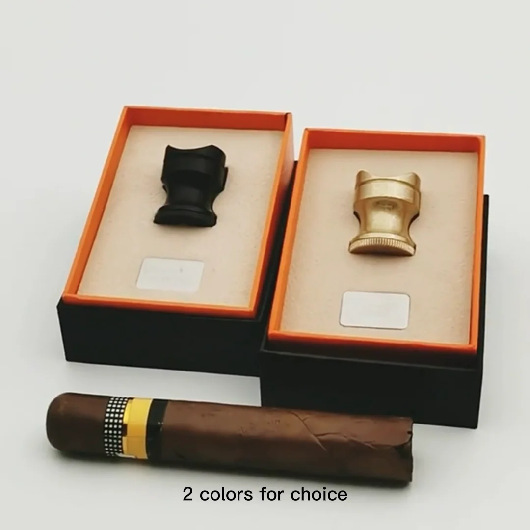 New Products Cigar Accessories Custom Logo Black Gold Cigar Stand Rest ...