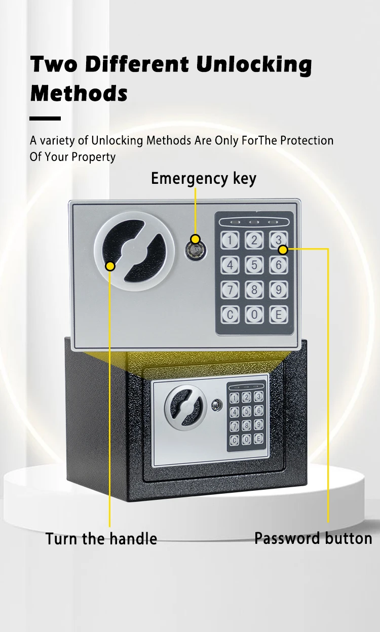 JIMBO Modern Secret Security Portable Hidden Wall Money Mini Safe Box ...