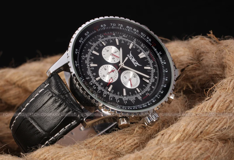 Jaragar Casual Men Saat Luxury Watches Genuine Leather Automatic China ...