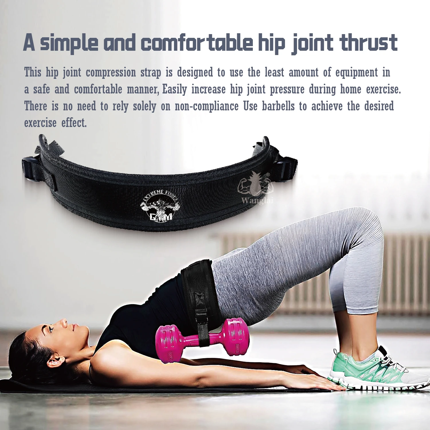 Gym Adjustable Hip Training Belt - Enhance Dumbbell Thrusts