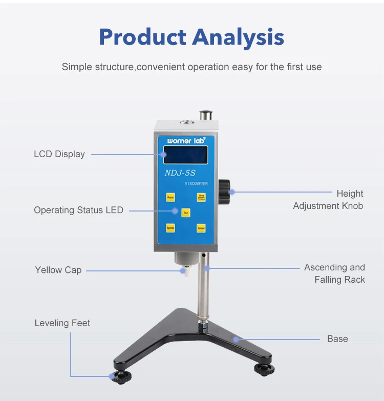 Laboratory Digital Smart Touch Viscometer Rotational Viscometer ...