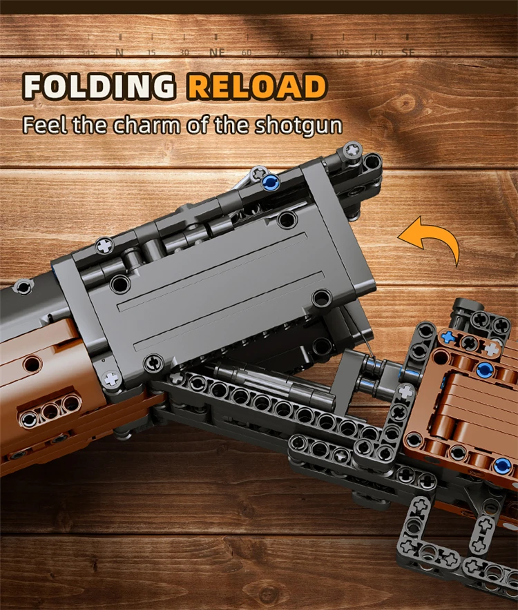 Wholesale Mould King 14016 Double-Barreled Shotgun DIY Toy