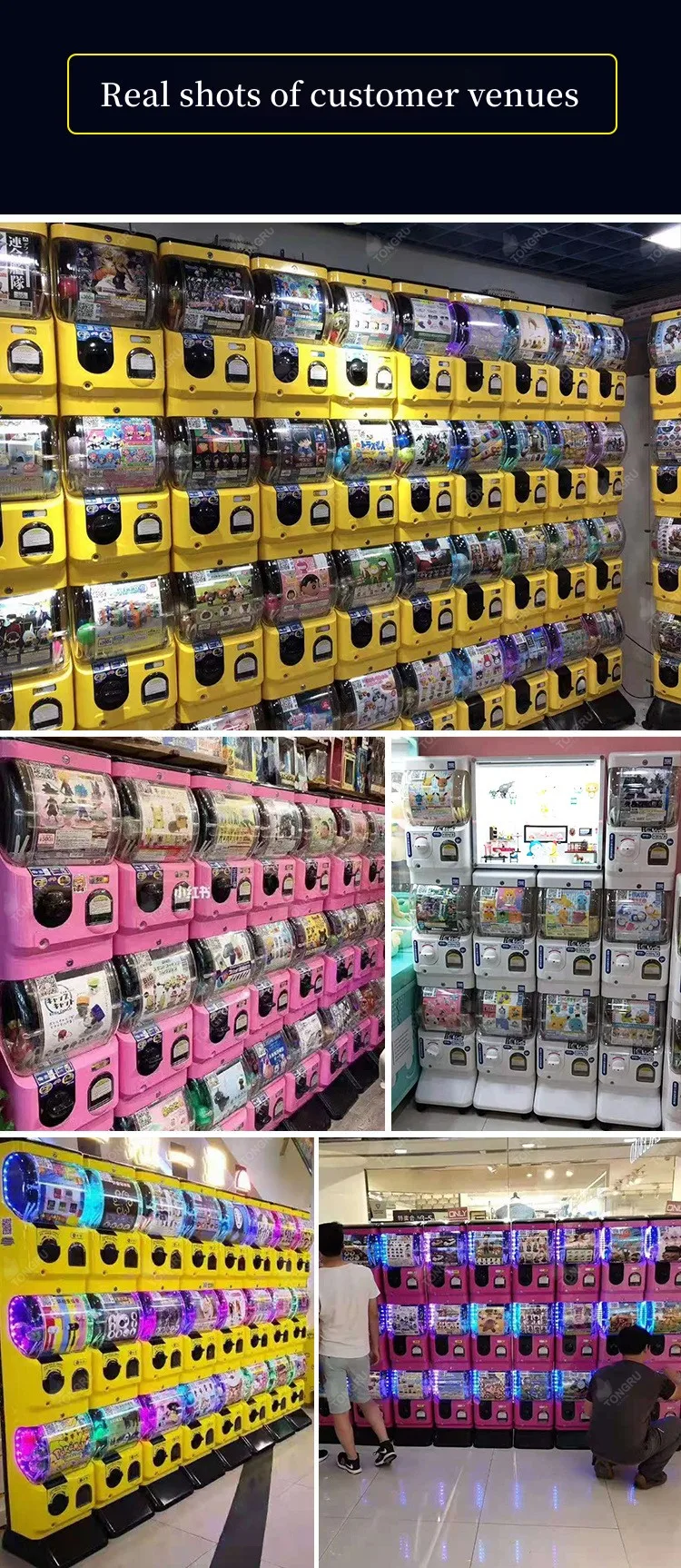 Coin Operated Mini Toys Gacha Machines Double-layer Customizable Kids ...