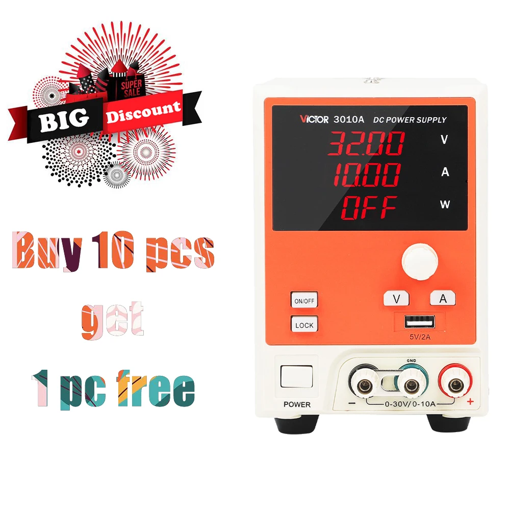 Victor 3010a Switch Type Dc Power Supply 30v 10a Adjustable Dc Voltage ...
