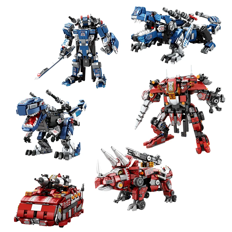 Reobrix 33002 Transforming Dinosaur Robot Model With Motor Block For ...