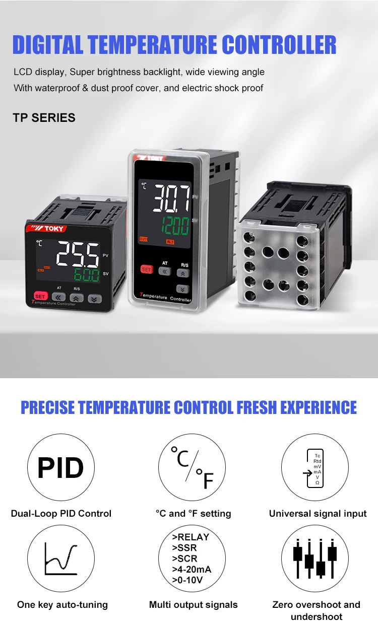 High Precision Dual Pid Auto-tuning Lcd Display Screen Thermostat ...