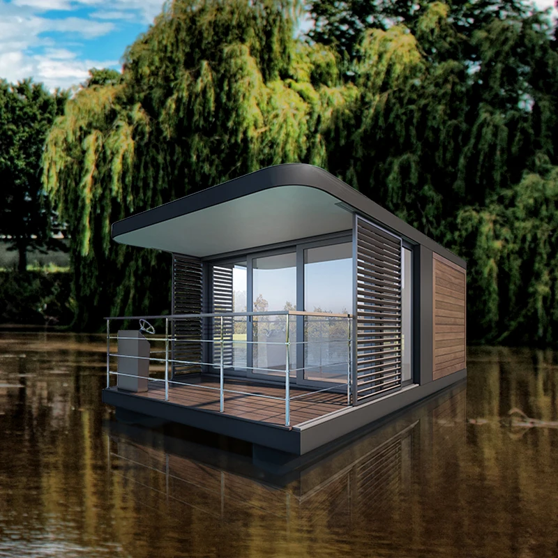 Custom Built Aluminum Structure Pontoon Houseboat Water Floating Boat ...