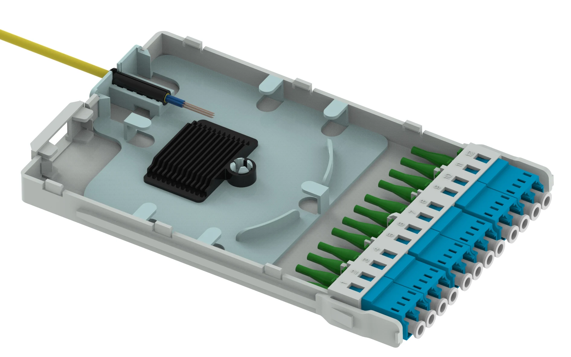 Optic Fiber Splice Tray - 12 Core Fusion Holder for FTTH