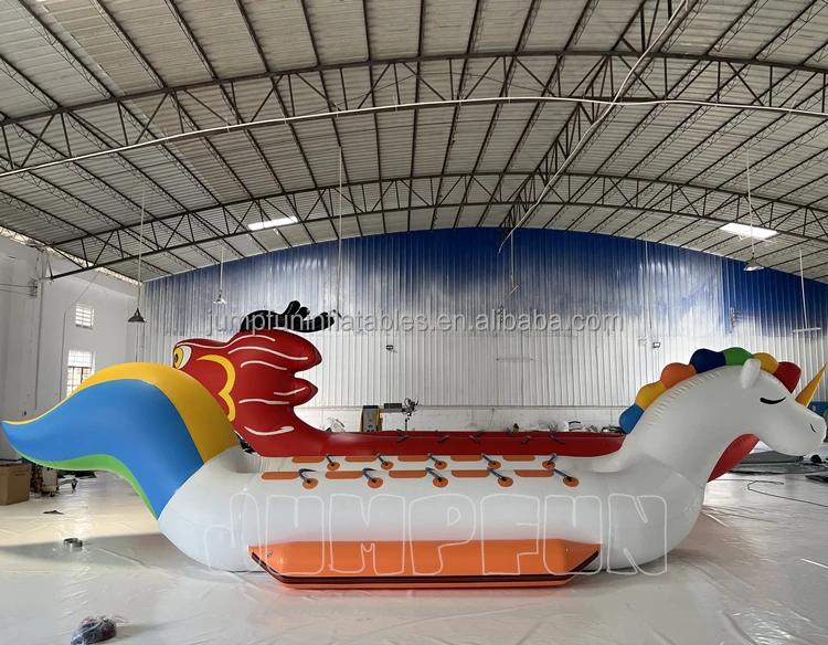 Adults Inflatable Dragon Towable Boat 12 Seats Double Tube Dragon Boat ...