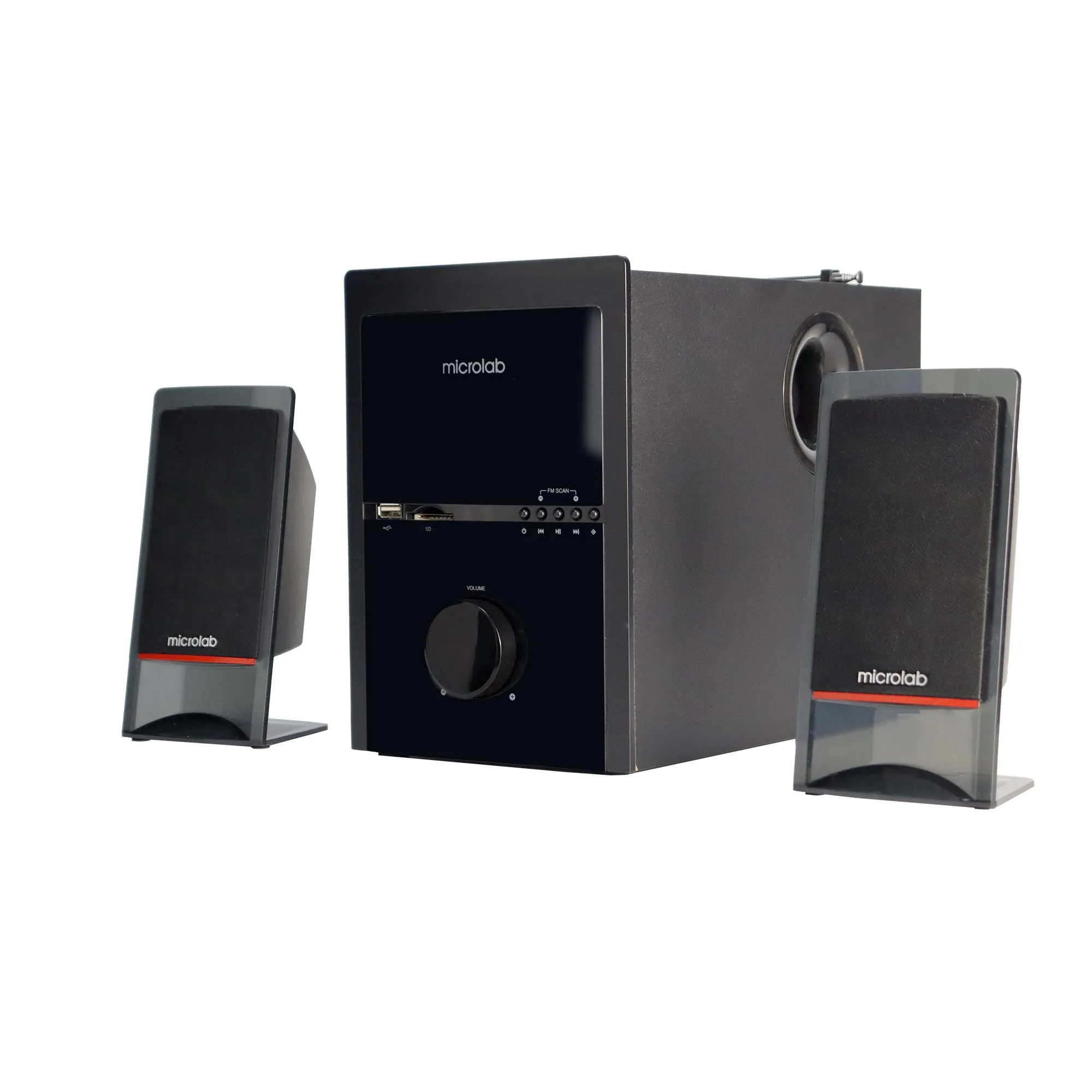 Microlab M-700BT 2.1 Subwoofer Speakers - Compact, Portable Hi-Fi Sound ...