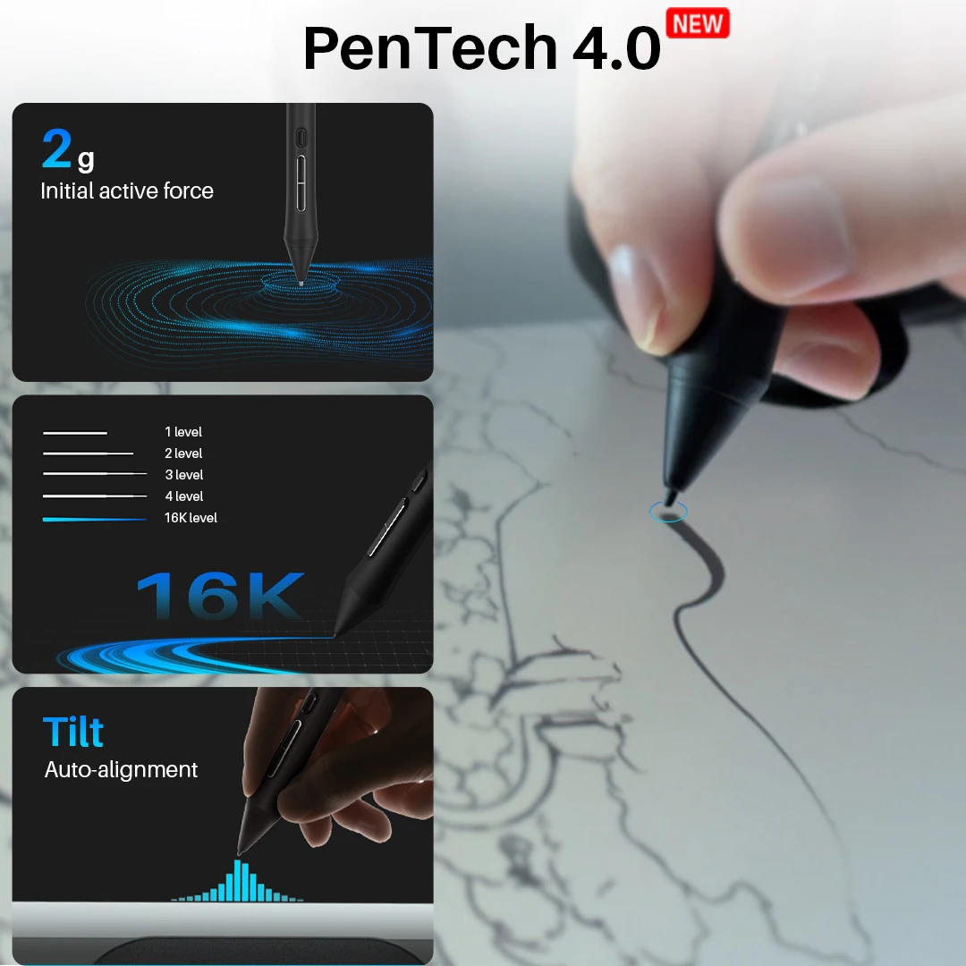 Huion Kamvas Pro 19 4K Digital Drawing Graphics Tablet