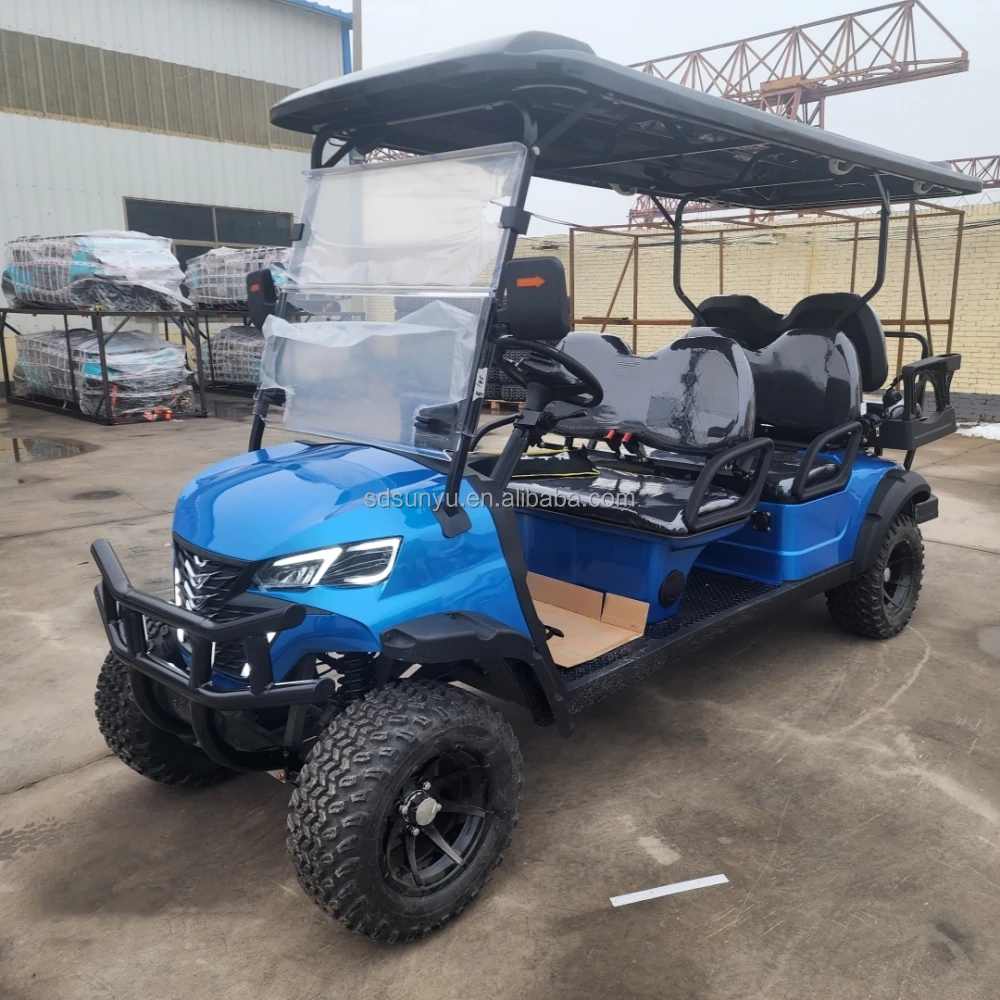 CE Certified Long Range Lithium Electric 4-Wheel Golf Buggy