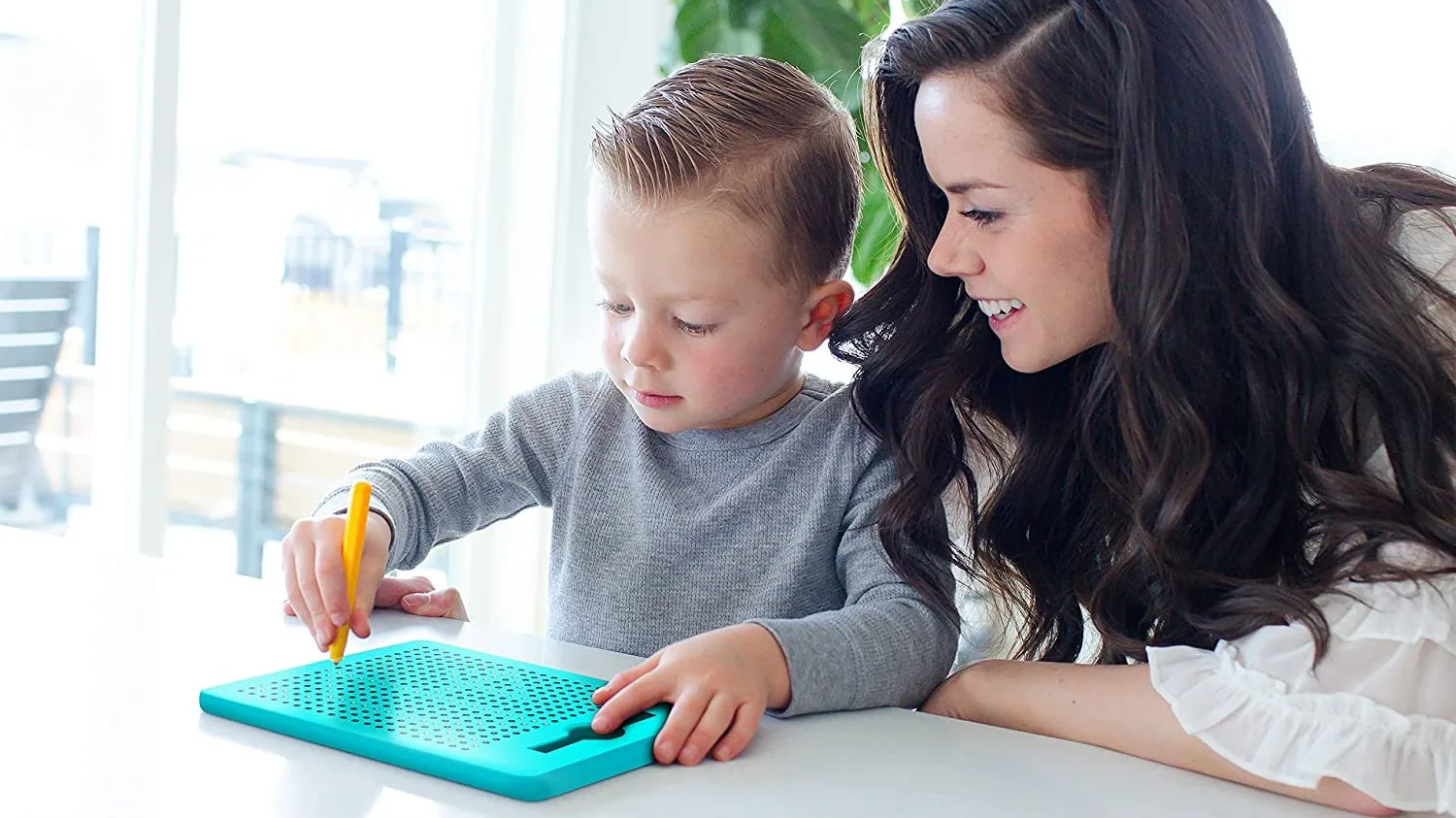 Diy Montessori Activity Tablet Pad Reusable Playboard Magnetic Beads ...