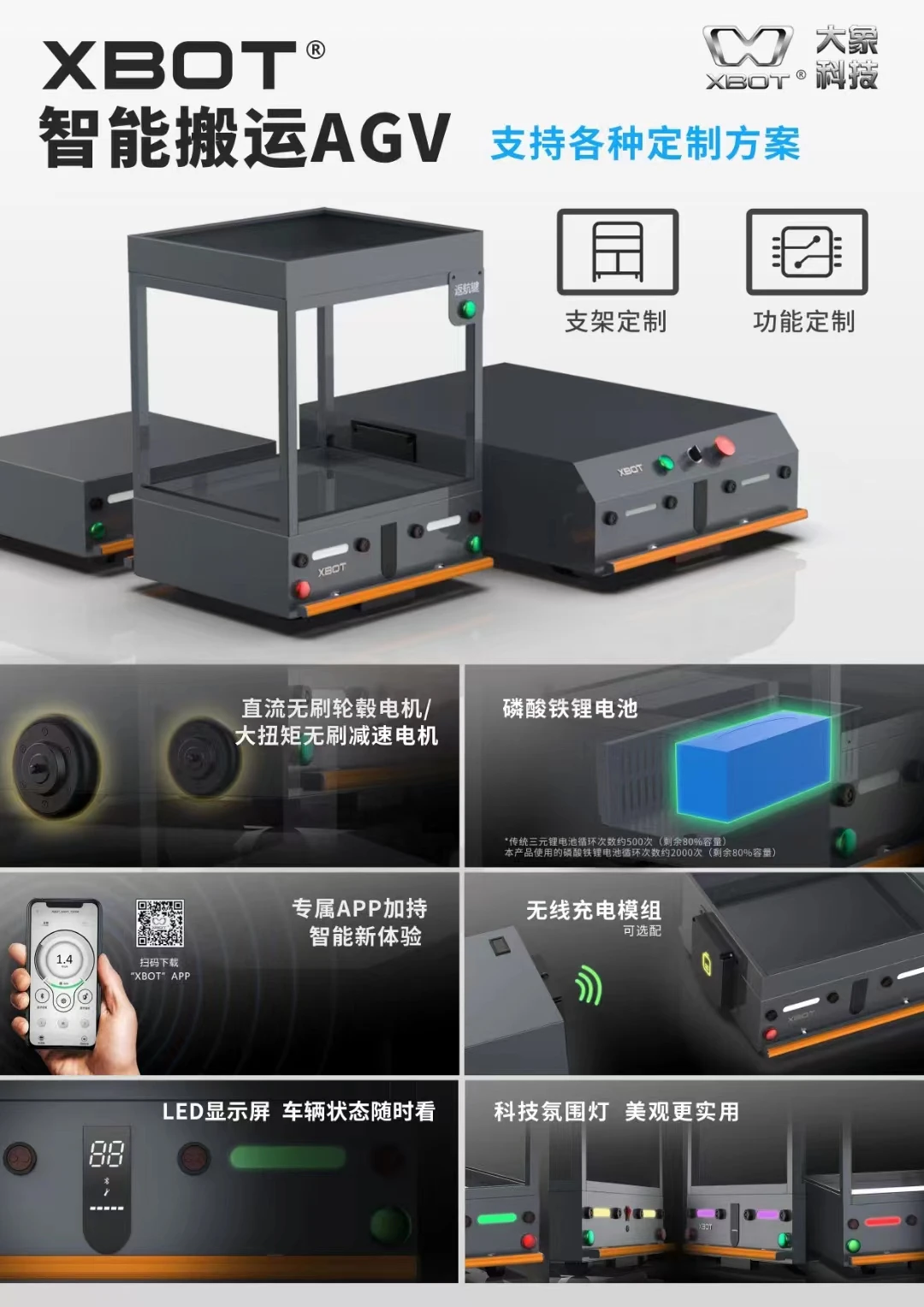 Agv100 Warehouse/factory Customized Delivery Robot Low Price Magnetic ...