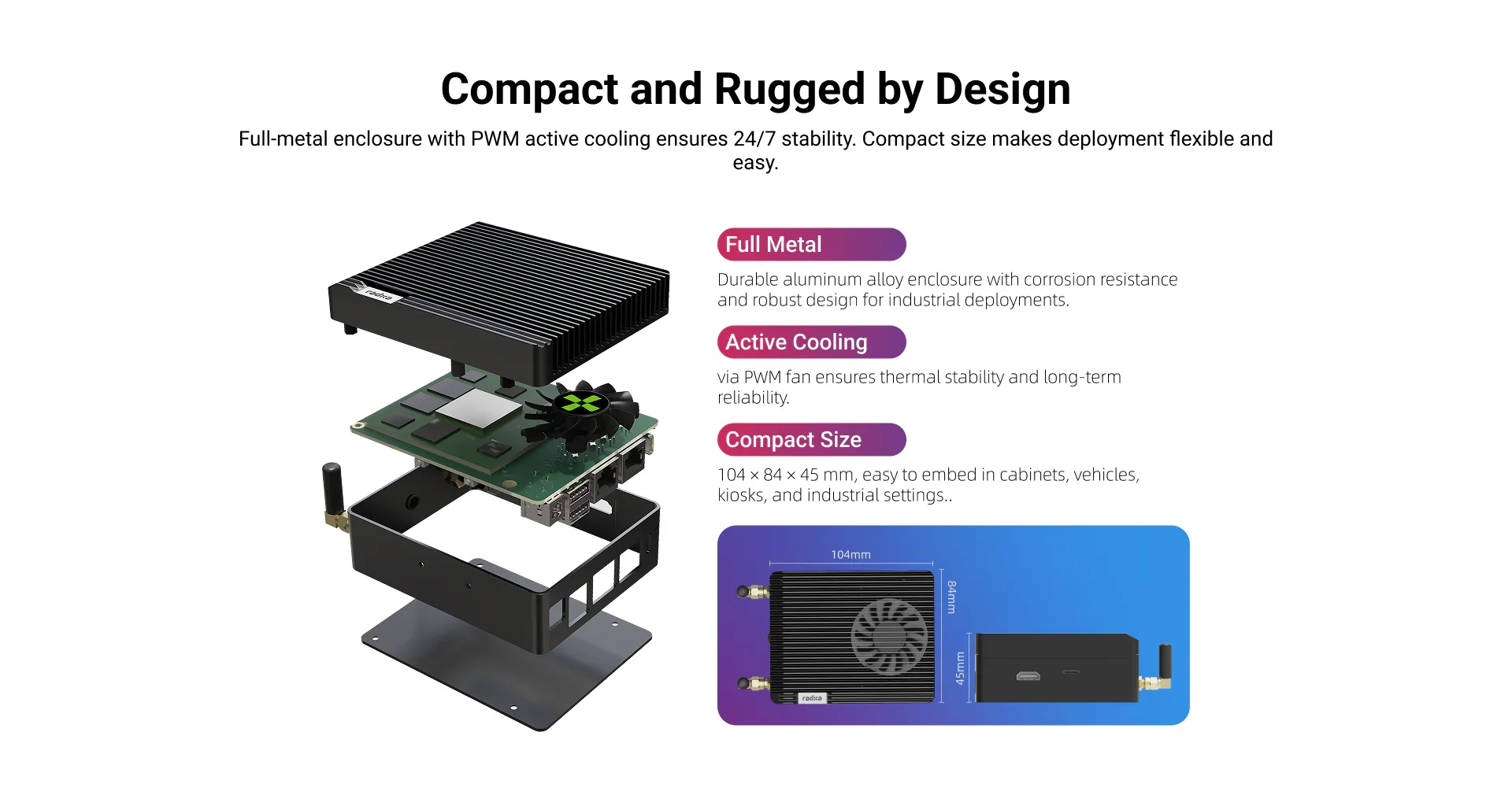 RADXA Fogwise AIRbox Q900 Edge AI Computing Device: 8-Core CPU, 36GB ...