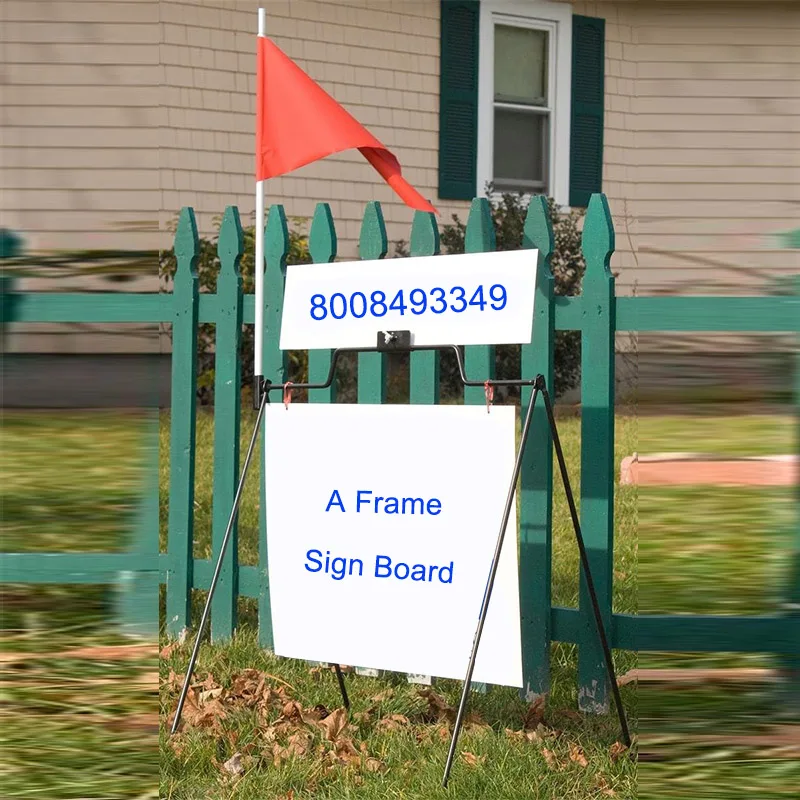 Metal Estate Sign A Frame Real Post Framed Advertising Board Holder ...