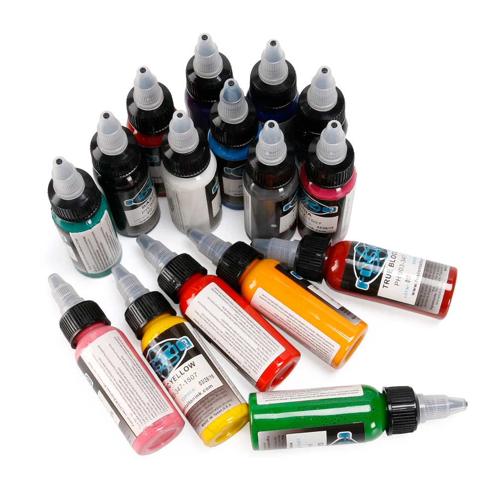 10 Colors Tattoo Ink Set Fusiontattoo Inks 1oz 30ml/bottle Tattoo ...