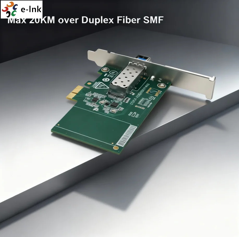 E-link 1000M Gigabit Fiber Optic LAN Card - PCI-E Network Adapter