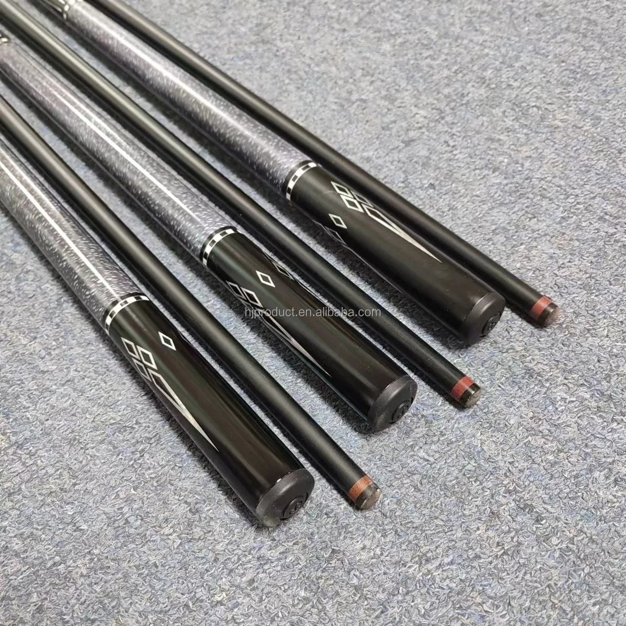 Billiard 1/2-pc Style Carbon Fiber Pool Cue Sticks With Water Sticker ...