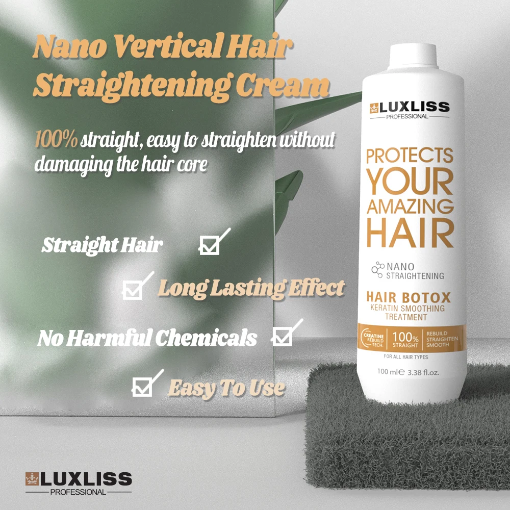Luxliss Nano Straightening Hair Botox Keratin Smoothing Treatment Kit
