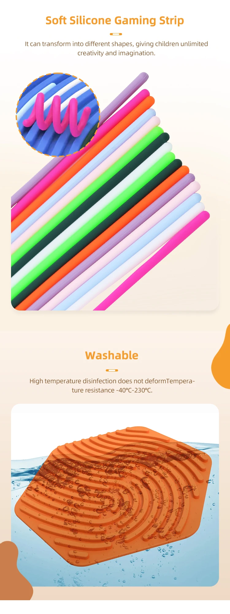 Kids Busy Sensory Board Stress Relief Fidget Toys Silicone Sensory ...