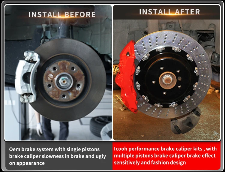 For Bmw F80 F82 Upgrade Brake Systems Car Big Brake Kits 6 Pistons Gt6 ...