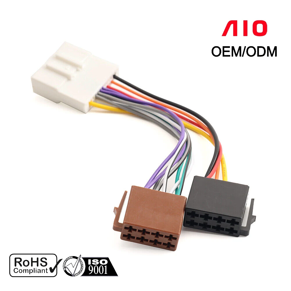 Iso Stereo Radio Plug Lead Wiring Harness Connector Adaptor Auto ...