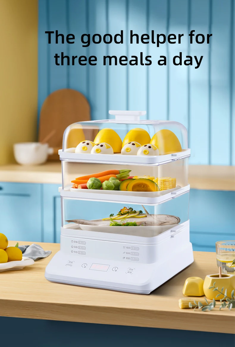 New Design 24l Plastic Healthy Cooking 3 Layer Vaporora Electric Food ...