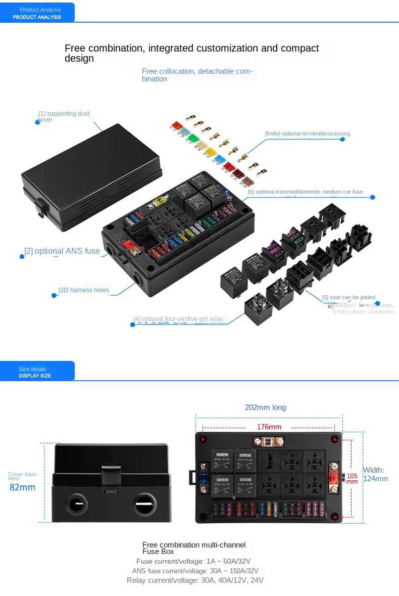 Car Fuse Seat Relay Box Central Electrical Box Insert Fuse Box Large ...