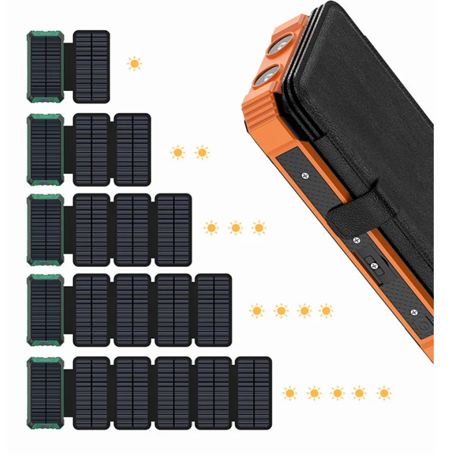 New Arrival Three-proof Expansion Folding Bag Solar Power Bank 3a Fast ...